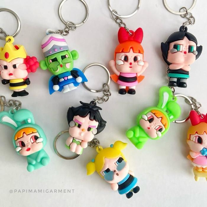 Jual GANTUNGAN KUNCI PPG POWER PUFF CRY BABY GANCI KEYCHAIN LUCU - 1 pc ...
