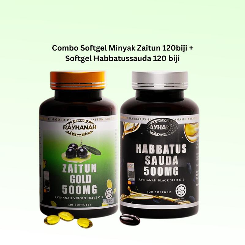 Rayhanah Minyak Zaitun 120biji + Minyak Habbatussauda 120biji - TikTok ...