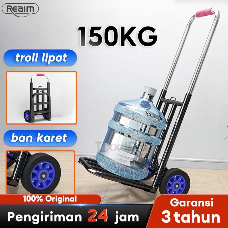 Ready 150 kg Troli Barang Lipat Hand Truck Folding Cart Silent Wheel ...