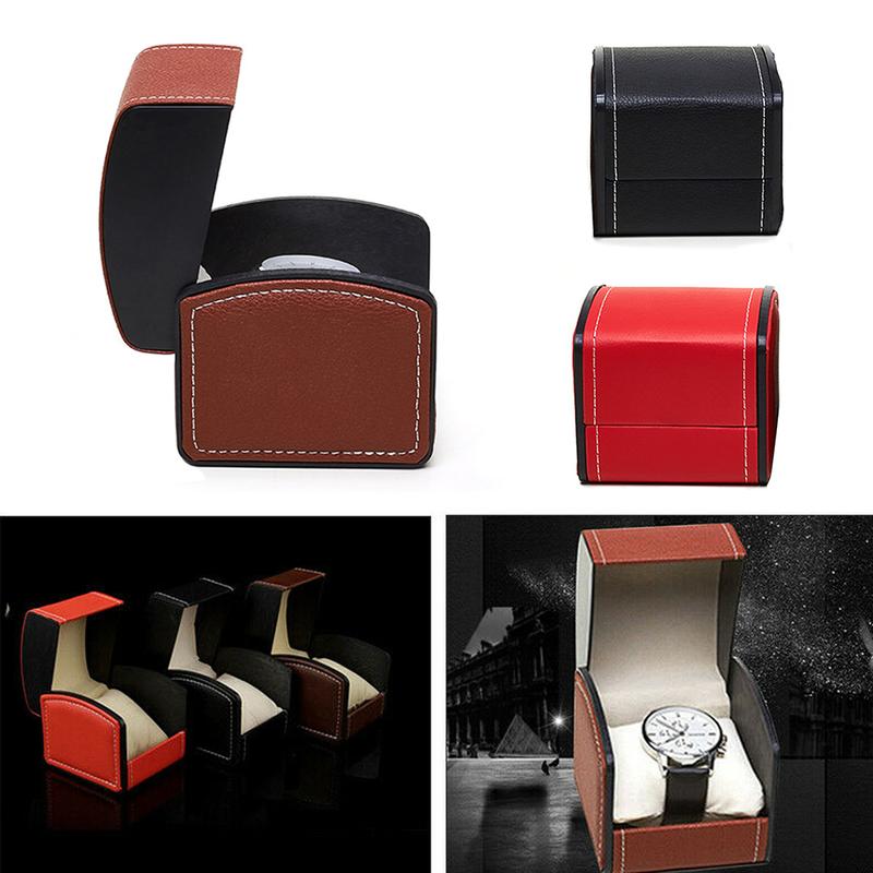 Colorful Single Watch Gift Box With Pillow Durable PU Leather ...