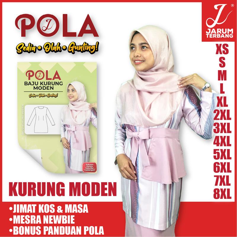 Pola Baju Kurung Moden | Pola Sedia Olah Gunting | Saiz 2 XS - TikTok ...