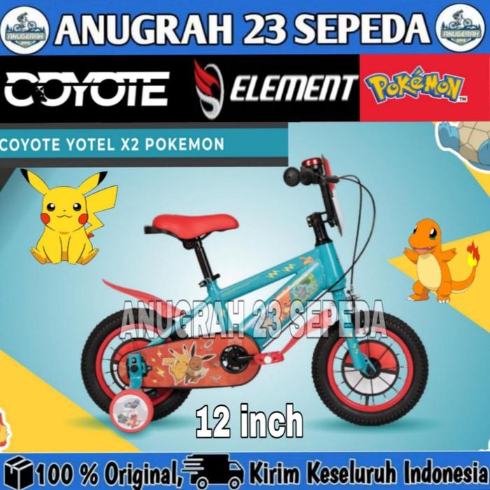Jual Sepeda Anak Laki BMX ELEMENT COYOTE YOTEL X2 POKEMON Ukuran 12 16 ...
