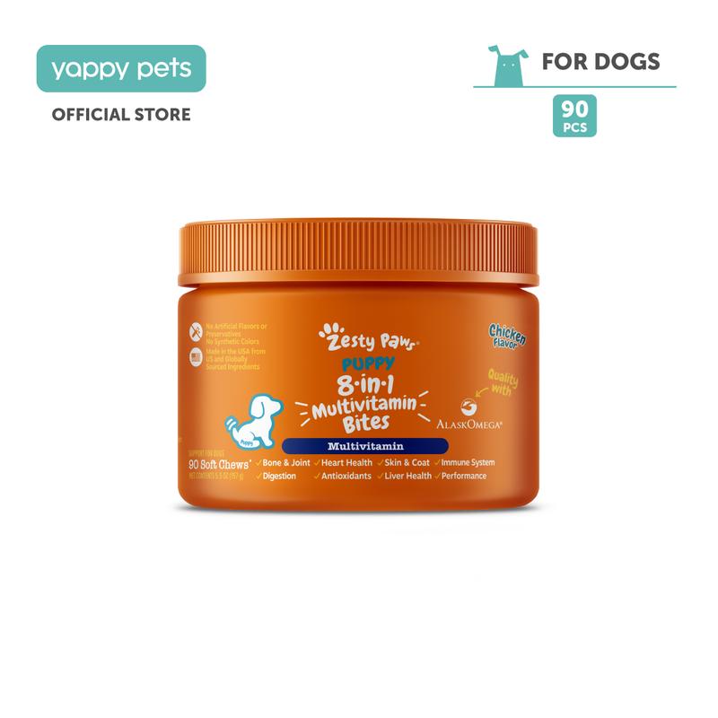 Zesty Paws Puppy 8-in-1 Multifunctional Bites for Puppy, 90 Soft ...
