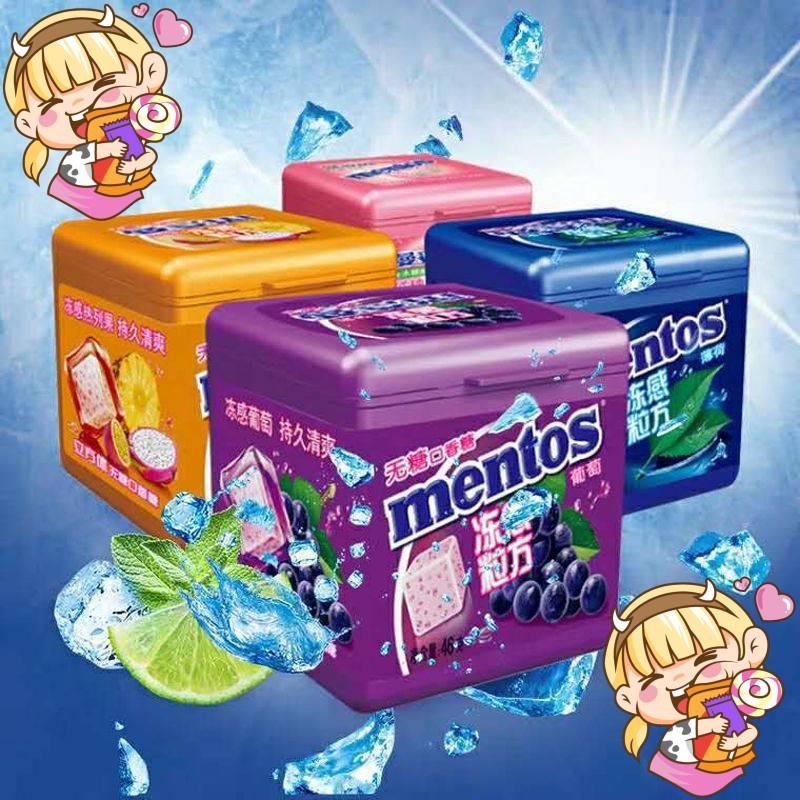 【Mentos】Mentos Frozen Sugar-Free Chewing Gum Box Packed Powerful ...