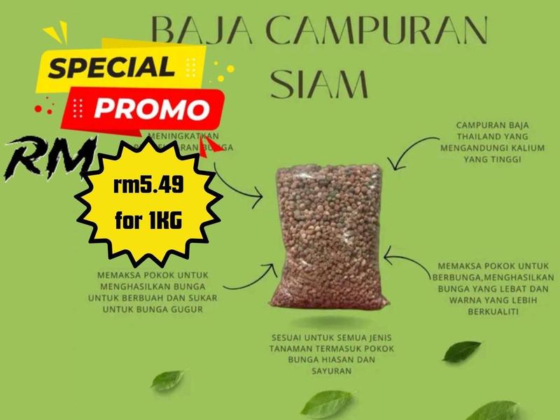 1Kg Campuran Baja Siam / Baja Bunga / Baja Mix / Baja Paksa Subur ...