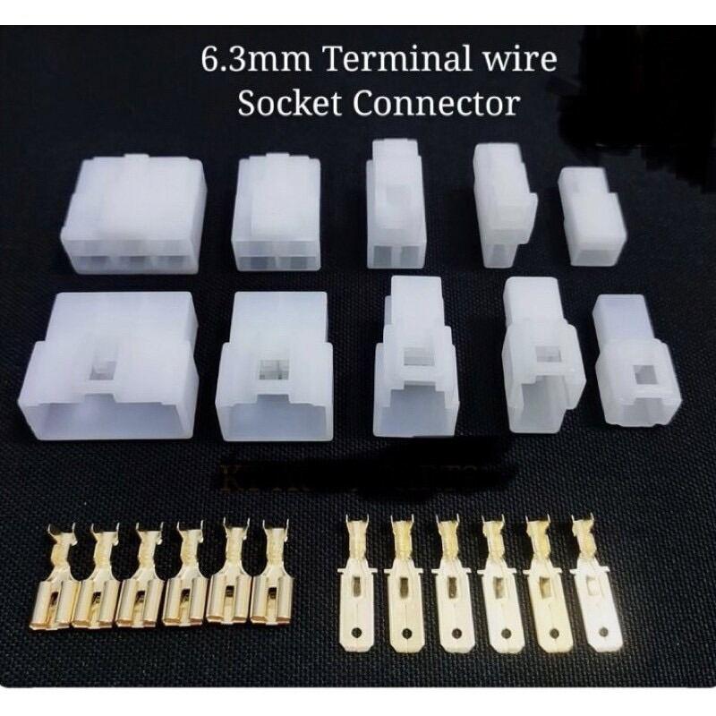 6.3mm PENYAMBUNG SOKET WAYAR kereta dan motor 1pin 2Pin 3pi - TikTok ...