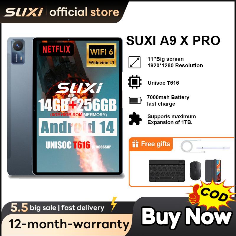 SUXI Tablet A9 XPro 11 inch, Android 14, Unisoc T616 Processor ...