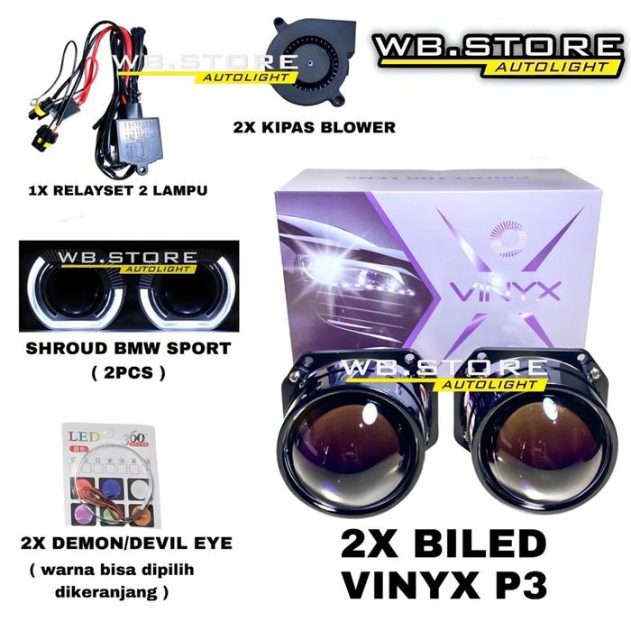 Promo PAKET BILED VINYX P3 50WATT PURPLE LENS 2,5 INCH BILED VINYX - P3 ...