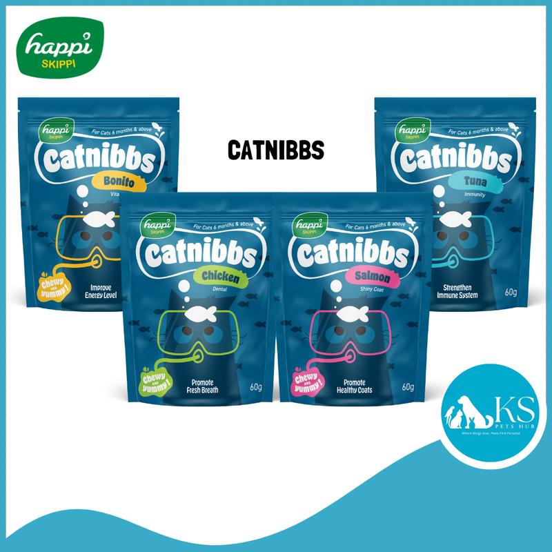 [ Bundle of 3 ] Happi Skippi Catnibbs Tuna Chicken Bonito Salmon ...
