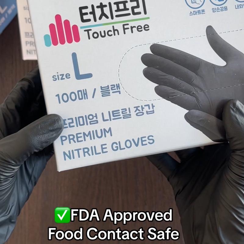FOOD SAFE SARUNG TANGAN GETAH NITRIL HITAM PREMIUM TEBAL CHE - TikTok ...