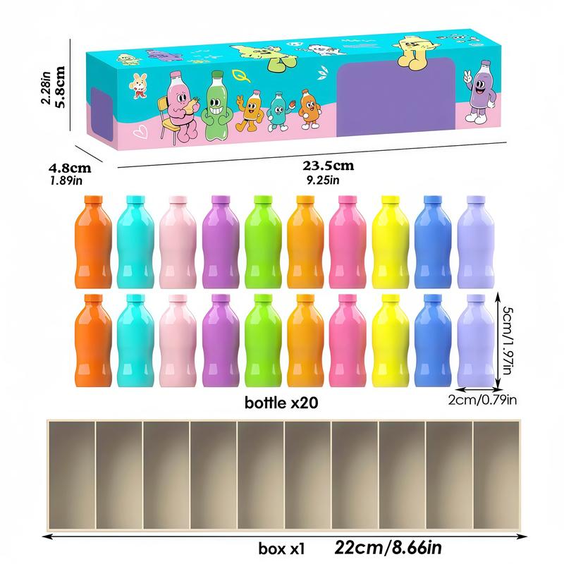 Kids Fun Bottle Guessing Game, Memory Logic Training Toy, Color ...