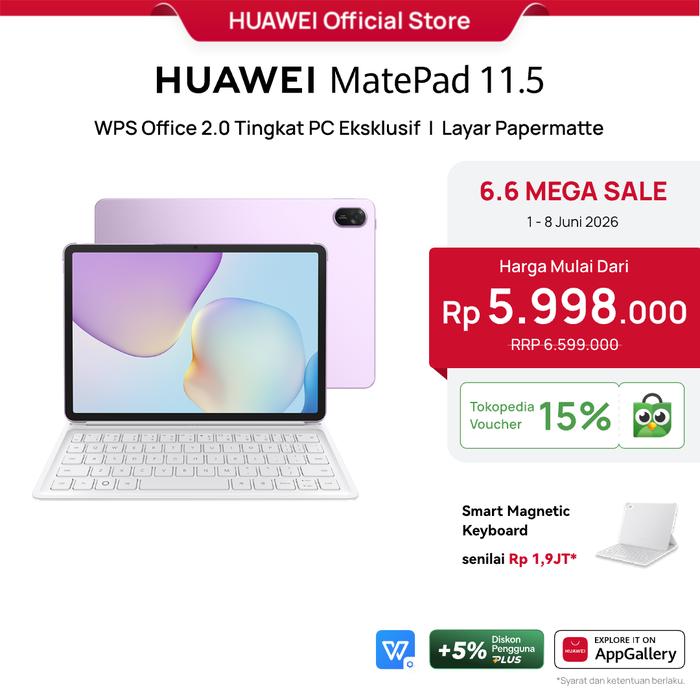 Promo HUAWEI MatePad 11.5-inci 2025 Tablet | WPS Office 2.0 Tingkat PC ...
