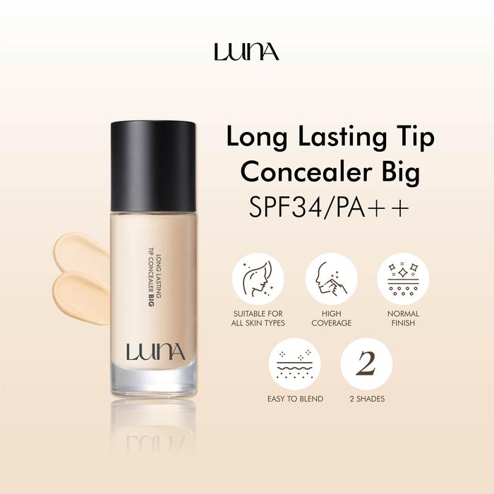 Promo LUNA Long Lasting Tip Concealer Big SPF34/PA++ (30g) - 0.7 Ivory ...