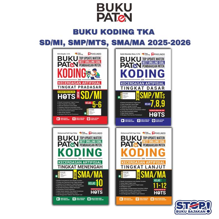 Promo BUKU PATEN KODING & KECERDASAN ARTIFISIAL UNTUK SISWA TINGKAT SD ...