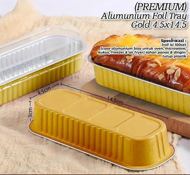 (Premium) Alumunium Foil Tray Persegi Panjang 4,5 x 14,5 (1 Pak - Shop ...