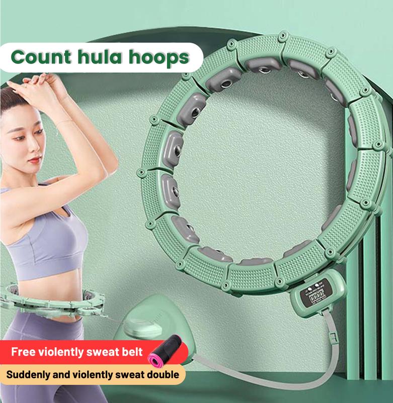 24 Sections Smart Counting Hula Ring Hoops Fitness Massage Weight ...