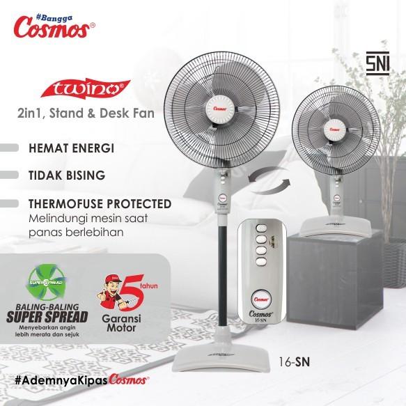COSMOS TWINO 2 IN 1 STAND FAN + DESK FAN / KIPAS ANGIN 16-SN - Shop ...