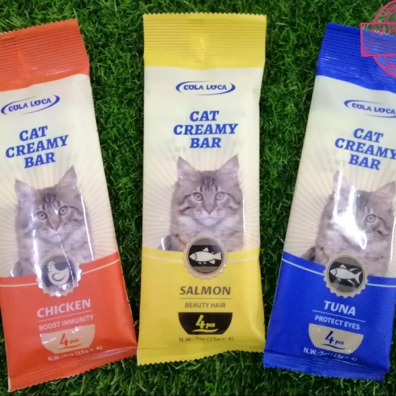 Cola loca cat creamy treats cat snack 15g x 4 pcs /Makanan Ringan ...