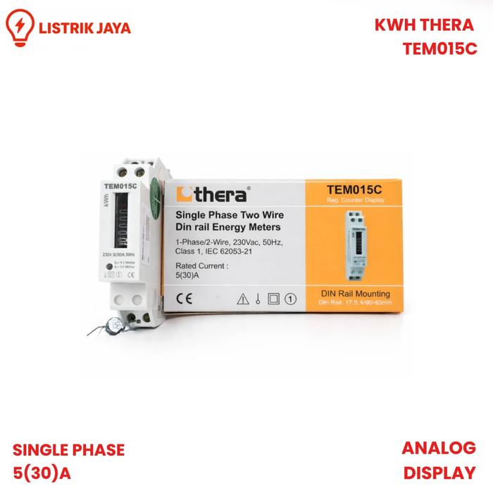 Jual THERA TEM015-C Series, DIN-Rail Single Phase Energy/kWh Meter ...