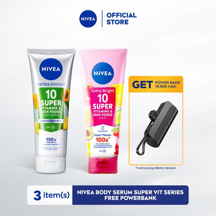 Promo NIVEA Body Serum Super Vit Series - FREE Powerbank - Kota Bekasi ...