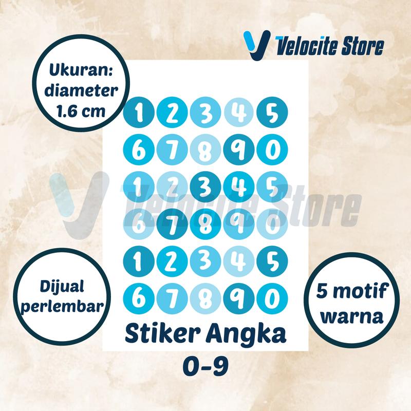 Stiker Deco Angka Aesthetic 0-9 / Number Sticker 0-0 Dekorasi DIY ...