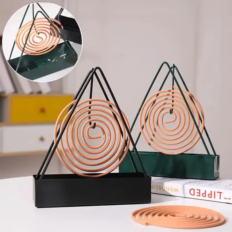 1 piece cast iron mosquito coil holder - triangular design, easy ...