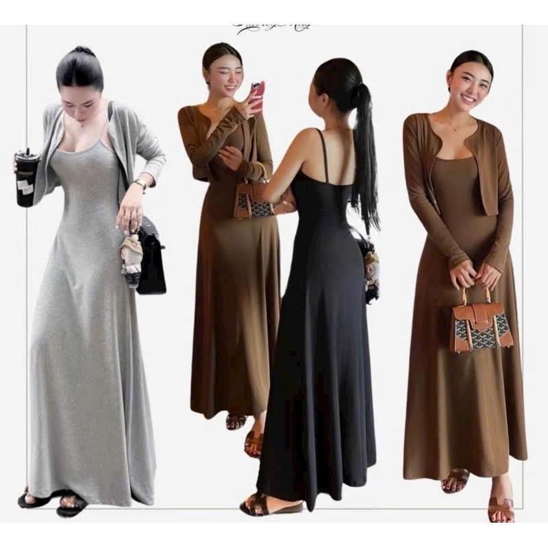 Dress Singlet Dan Jacket Mini Kain Getah Panjang 120cm - TikTok Shop ...