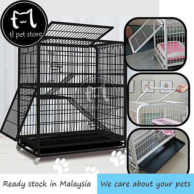 TL Sangkar Kucing Square Tube 3 Tingkat (93 x 56 x 112cm) Rumah ...