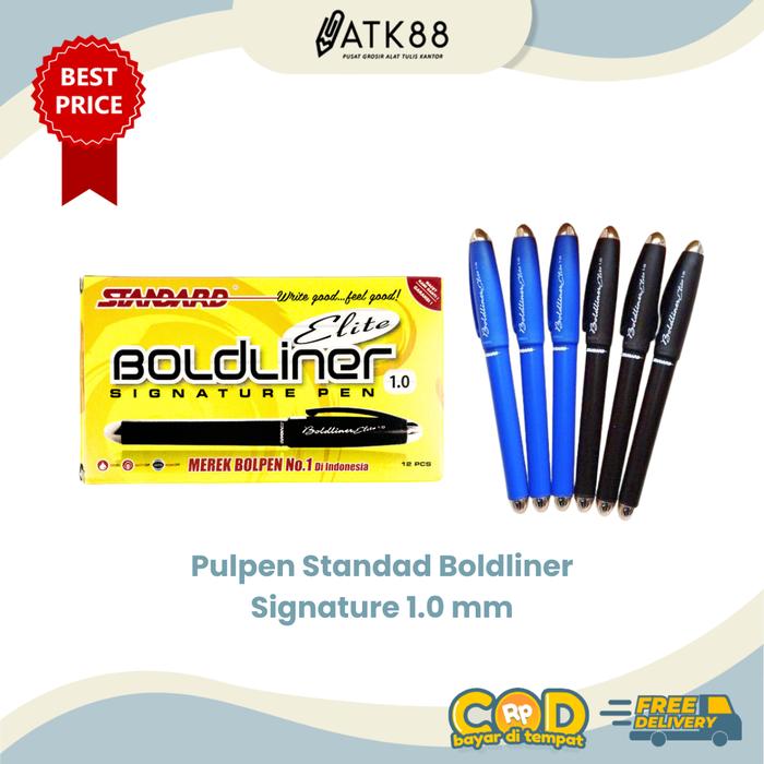 Jual Pulpen Standard Boldliner Elite Signature Pen - Hitam - Kota ...