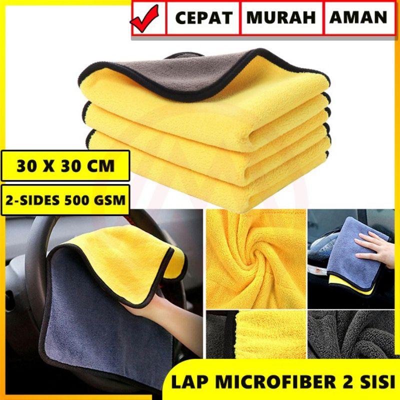 Kain Lap Microfiber Kuning 500 GSM Lembut & Daya Drain Kuat - Shop ...
