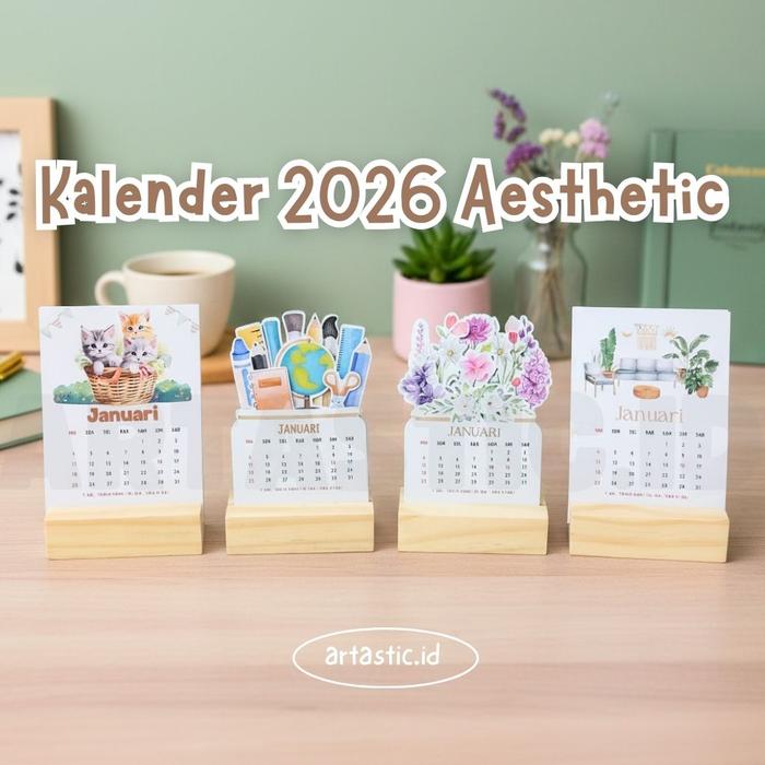 Promo Kalender Aesthetic 2026 | Kalender 2026 | Kalender Meja ...