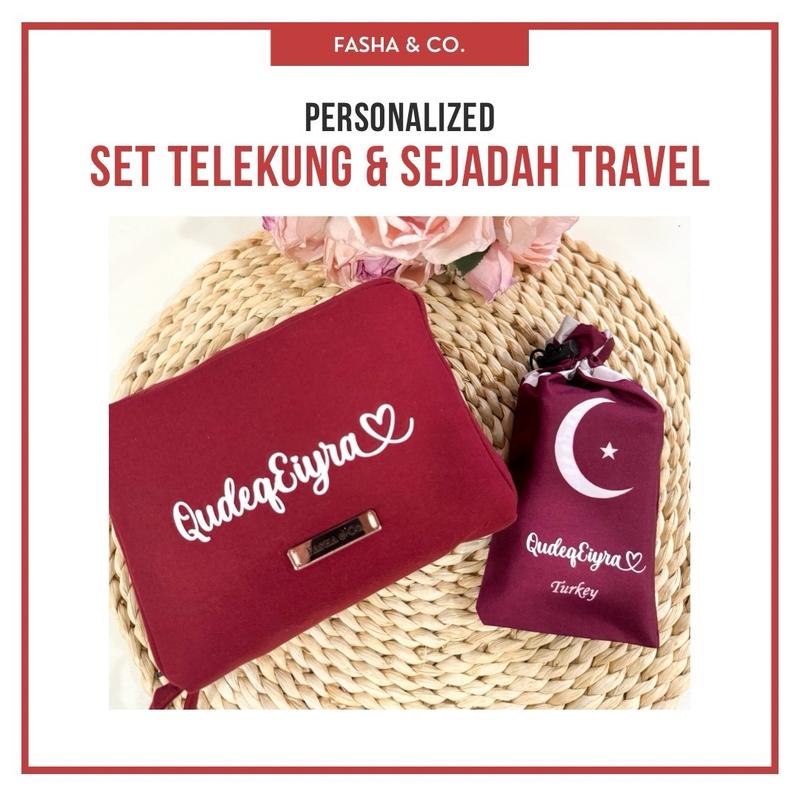 Set Telekung & Sejadah Travel Personalized with Name Custom Made ...