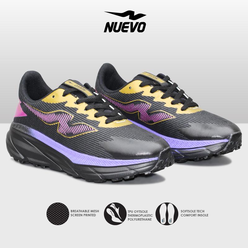 NUEVO - Sepatu Running Pria Crosspeed Hitam Sneakers Olahraga Lari Pria ...