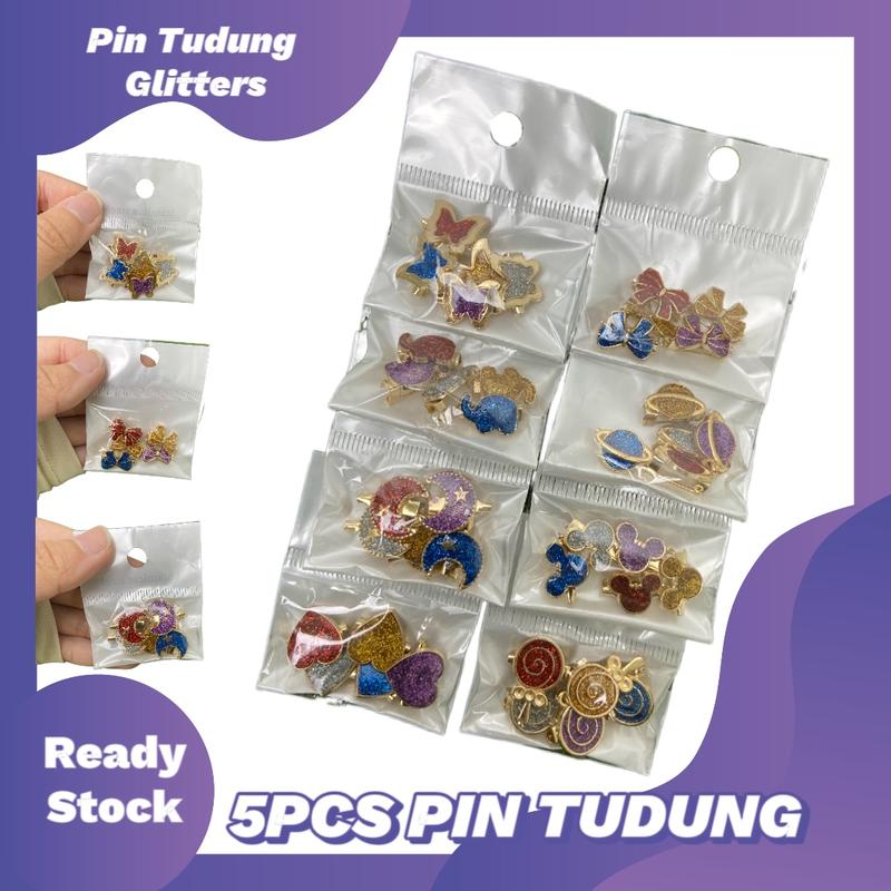 【Pin Blink】5pcs Kerongsang Blink-blink Comel Pin Hijab Kerongsang Pin ...