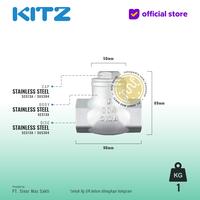 Promo Lift Check Valve Stainless SUS304 KITZ Fig. UN, 1" - 25mm , Drat ...