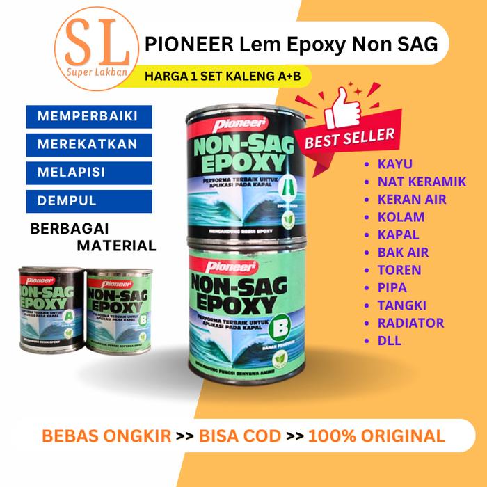 Jual Lem Epoxy Pioneer Non Sag Marine Epoxy 170gr Dempul Kapal Anti ...