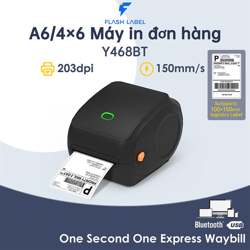 Flashlabel Y468 máy in nhiệt với đặt hàng in ấn, vận chuyển phiếu, - TikTok Shop Vietnam