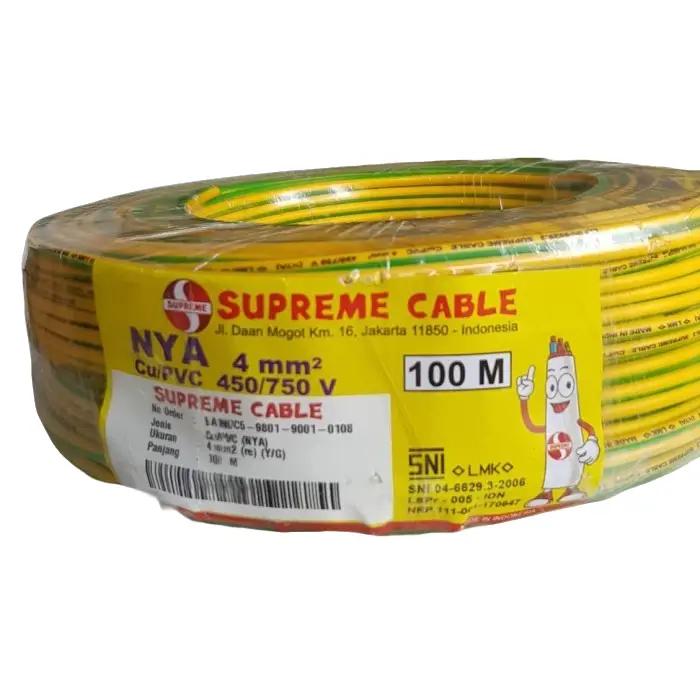 Jual Supreme Kabel NYA Tunggal Grounding Supreme 1x4mm 4mm 100 Meter ...