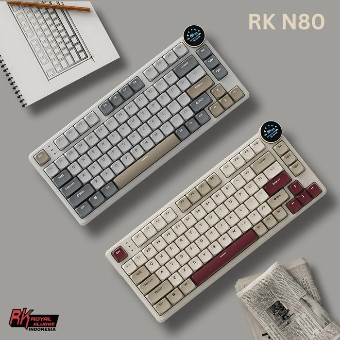Promo Royal Kludge RK N80 Low Profile Wireless Mechanical Keyboard with ...