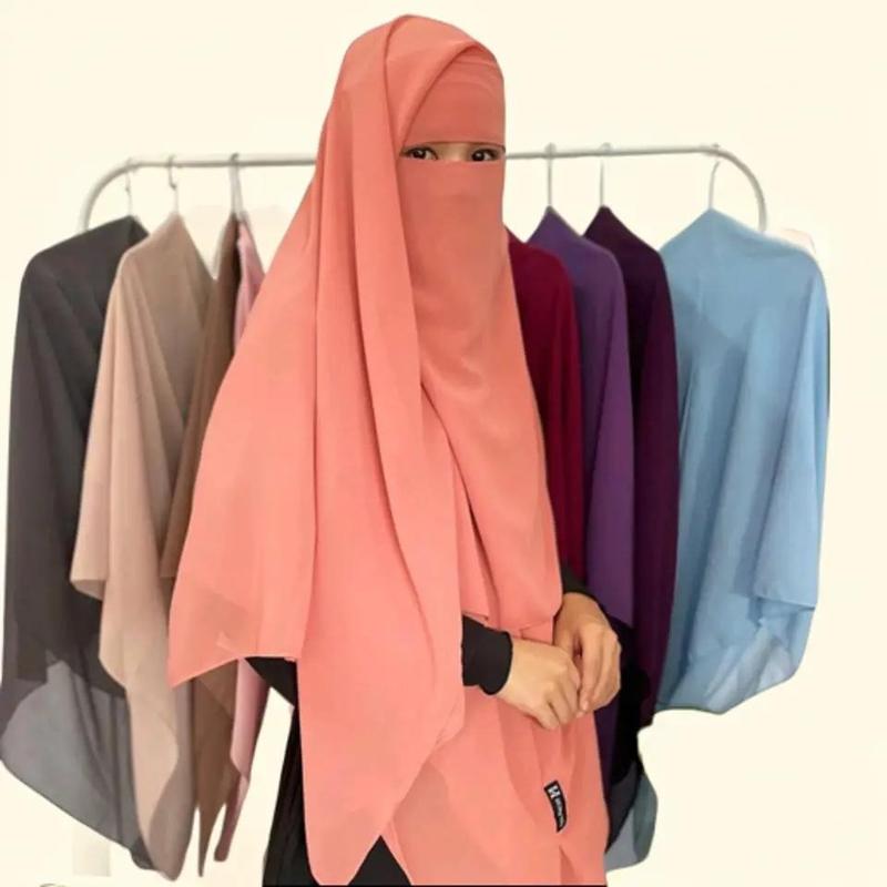 Niqab Chiffon 2 Layer Huda Jenis Layer Belakang Petak Labuh niqab ...