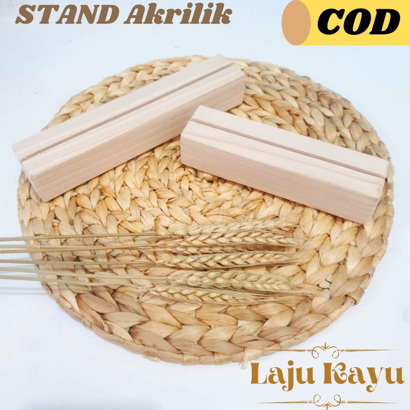 Stand Akrilik Kayu Stand Kertas Tatakan Foto Bahan Kayu Jati - Shop ...