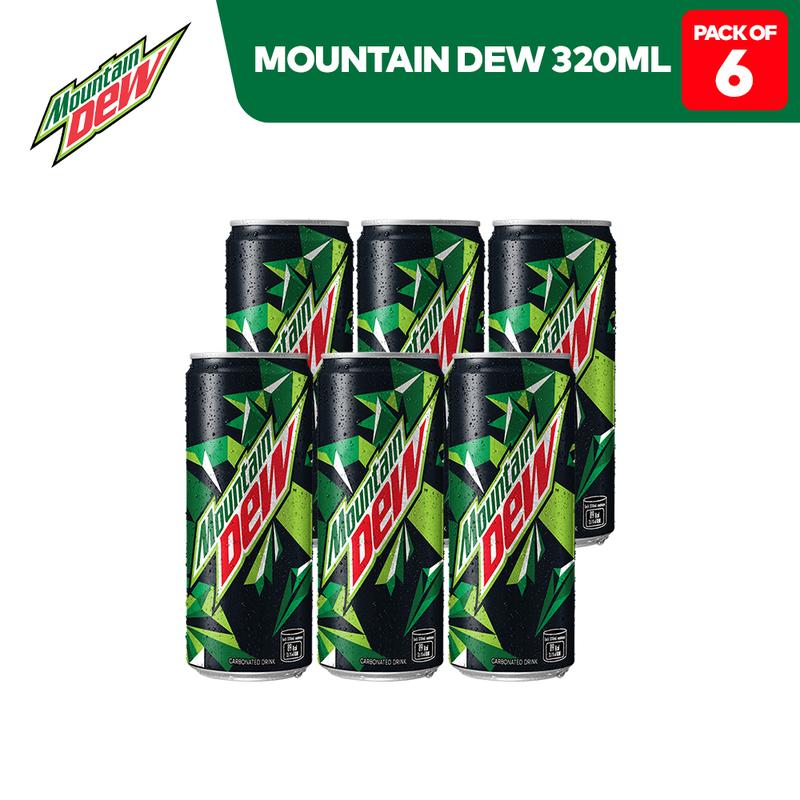 Mountain Dew Regular 320ML Pack of 6 Beverage - TikTok Shop Philippines
