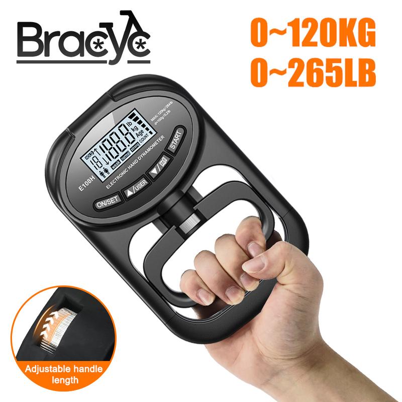 265 Lbs Digital Hand Dynamometer Grips Strength Trainer Electronic ...