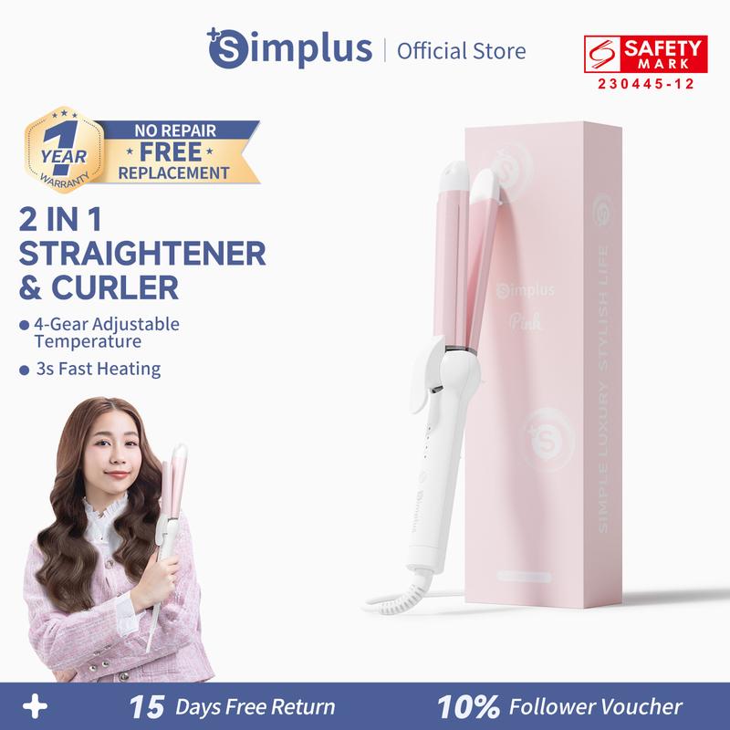 Simplus Hair Curler Straightener Wand 30mm 32mm 2-In-1Stylin - TikTok ...