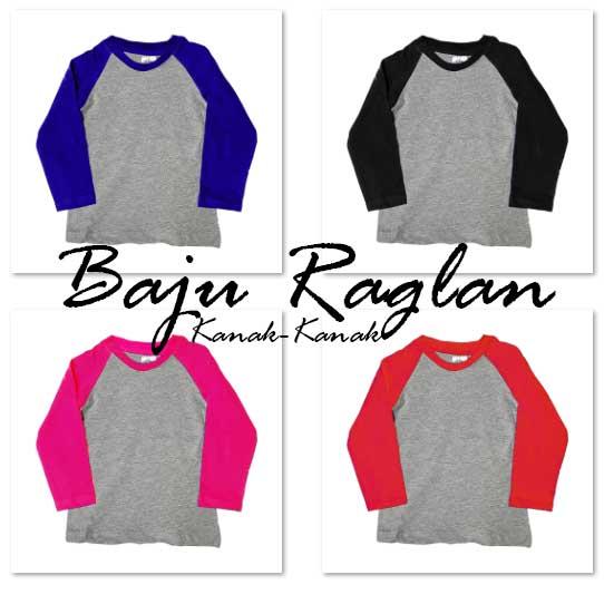 Baju Raglan Kanak-Kanak/ Saiz 2 4 6 8 10 Tahun - TikTok Shop Malaysia