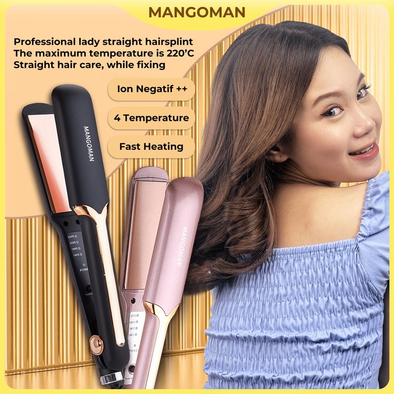 (COD) MANGOMAN Catokan Lurus/Curly (VTNW) 2in1 Ion Negatif Hitam - Shop ...