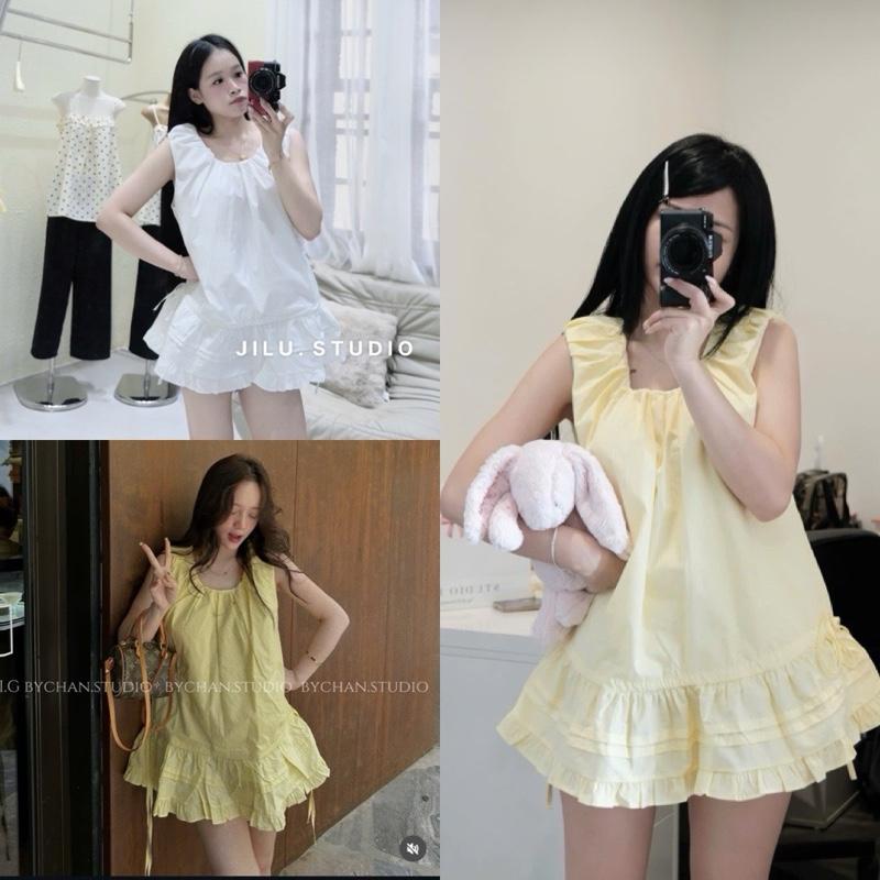 JILU STUDIO Váy Thô Tầng Xòe 2 Màu - Thiết Kế Đơn Giản & Phù - TikTok ...