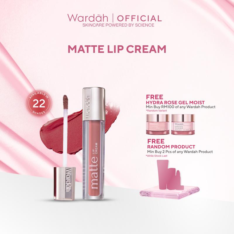 Wardah Matte Lip Cream - Matte Finish Long Lasting, Creamy Moisturizing ...