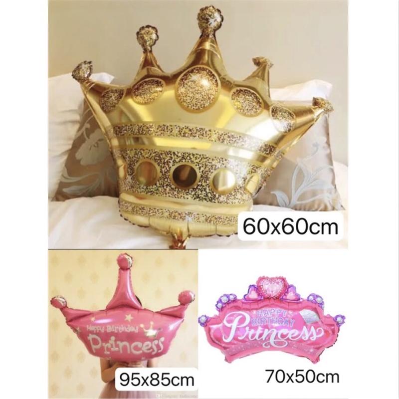 Balon Foil Crown Mahkota Gold Happy Birthday Princess Jumbo - Shop ...