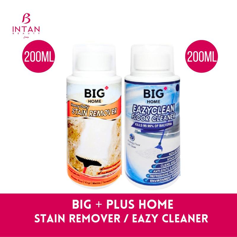 BIG+Plus Heavy Duty Stain Remover 200ML/EazyClean Floor Cleaner Liquid ...